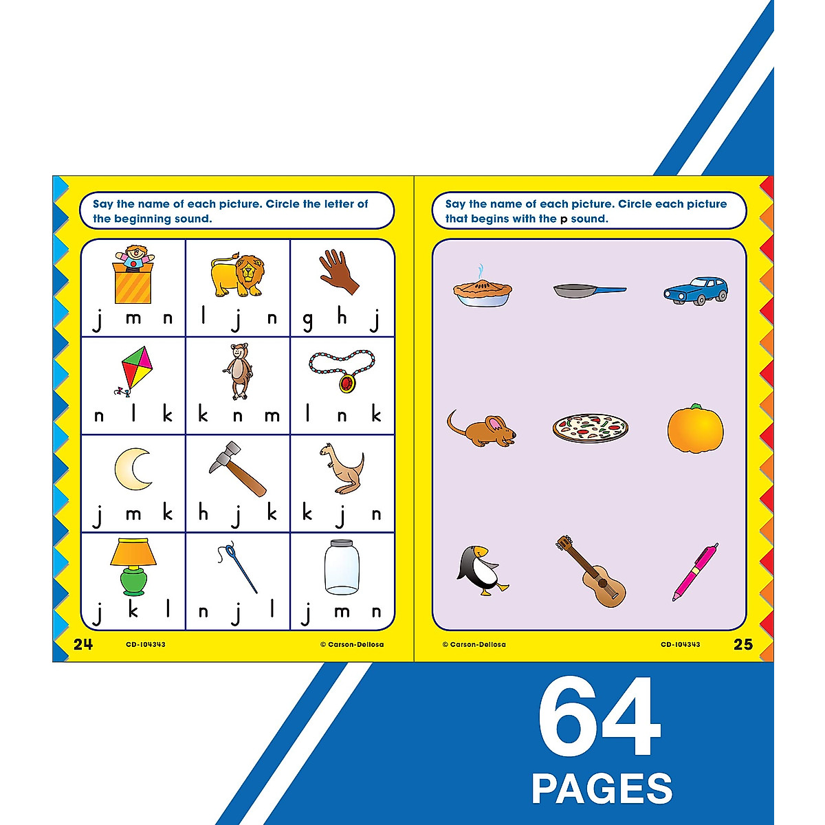 Phonics Workbook for Kindergarten, Sight Words, Tracing Letters, Consonant and Vowel Sounds, Writing Practice With Incentive Chart and Reward ... Curriculum (Home Workbooks) (Volume 12)