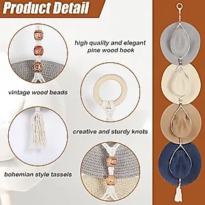 Lanxitown10Pcs Cowboy Hat Cover and One Cowboy Hat Rack Hat Protector Boho Bedroom Decor Hat Hangers For Wall Cowboy Hat Holder Hat Rack For Wall Hat Holder On Wall Cowboy Hat Case (A)