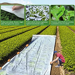 ZOZIJIU Plant Covers Freeze Protection- 0.9oz Plant Cover for Winter Freeze Rectangle Garden Floating Row Cover for Cold Protection (8X15FT)
