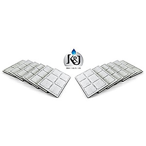 K&J 12-Pack of Drinkwell Platinum Compatible Premium Charcoal Water Filters