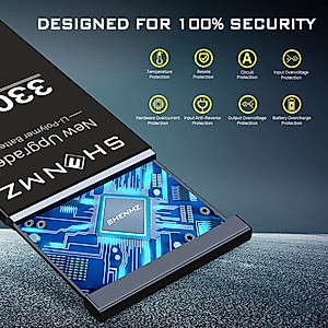 SHENMZ 3300mAh Battery for iPhone 7, 2023 New (Upgraded) Replacement Battery for iPhone 7 Model A1660/A1778/A1779 with Repair Tool Kits