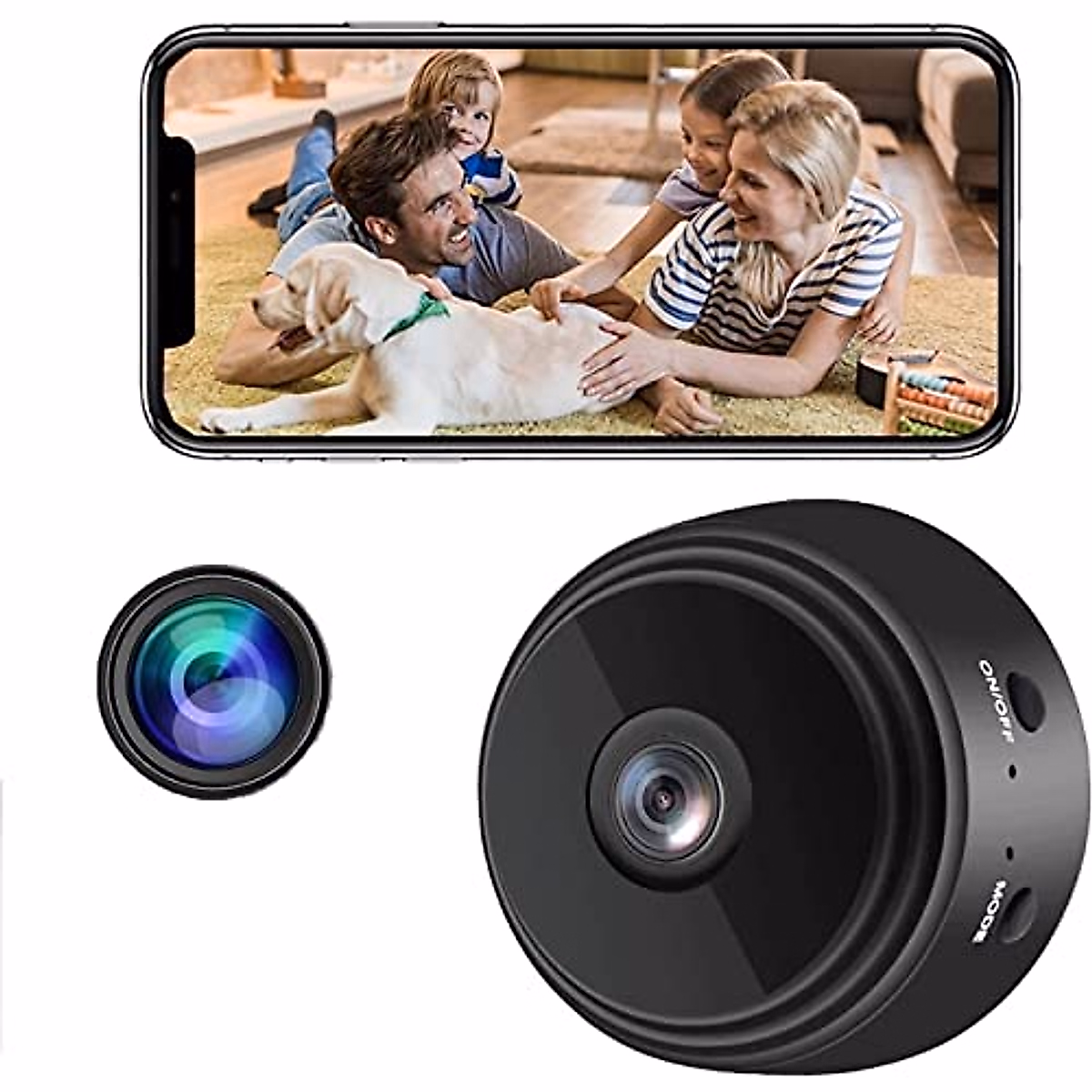 Spy Camera Hidden Camera,1080P Magnetic Mini WiFi Camera for Home Office Security,Pet Mini Home Cam with Babysitter Surveillance,Lndoor Camera with Motion Detection Night Vision