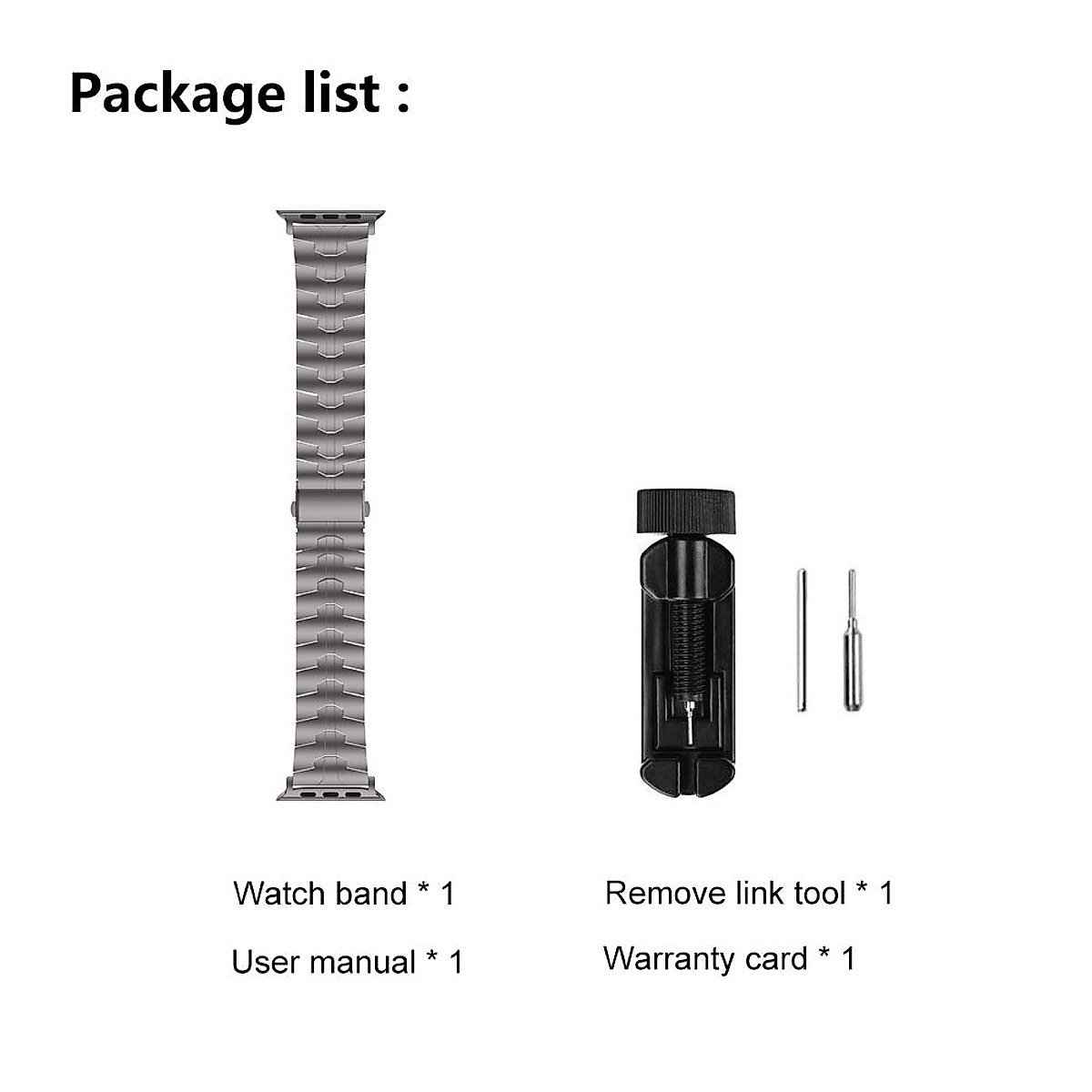 LDFAS Compatible for Apple Watch Band 49mm 45mm 44mm, Titanium Metal Watch Bands with Enhanced Durability Version Compatible for Apple Watch Ultra/SE, Apple Watch Series 8/7 Band, Silver