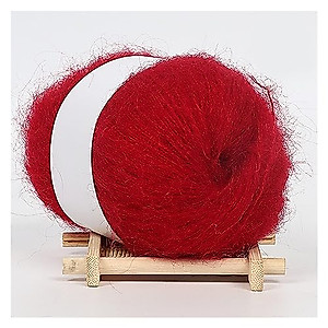 50g/Ball Mohair Yarn Cheap Knitting Crochet Yarn Soft Wool Yarn for DIY Hand Knitting Sweater Scarf Shawl (Color : 5)