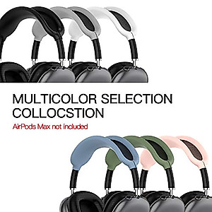 Tucana Case Compatible for AirPods Max Headphones, Silicone Headband Skin Cover, Earcup Accessary White