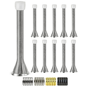 Jack N’ Drill 11-Pack Door Stopper 3 ¾-inch Heavy Duty and Flexible Door Stop to Protect Walls and Door Stops for Bottom of Door Home or Office, Easy to Install and 100% Child and Pet-Friendly