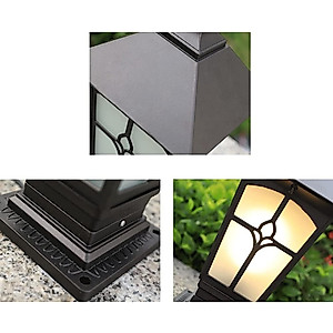 SANBDDLYY Outdoor Waterproof Post Lanterns Cast Aluminum PC Pillar Light Villa Lighting E27 European Traditional Vintage Pillar Lamp Home Door Street Lamps Landscape Courtyard Lights