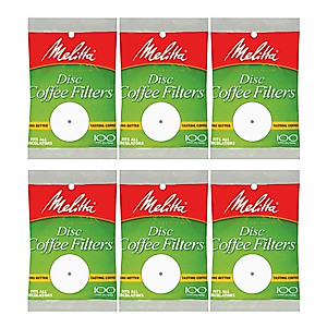 White Disc Coffee Filter, 100 Count (Pack of 6)
