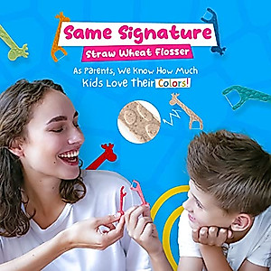 Biodegradable Kids Flossers - Unflavored Dental Floss Picks for Children | Fluoride & Plastic Free | Natural Fun Animal Flossing Sticks for Toddlers Teeth | Eco Friendly Organic Compostable, 100 Pack