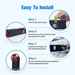 Q-image Compatible Ink Cartridge Replacement for HP 972X 972A 972 Combo Pack High Yield for Color PageWide Pro 477dw 477dn 577dw 452dw 452dn 577z 552dw P55250dw P57750dw Printers Ink (4-Pack)