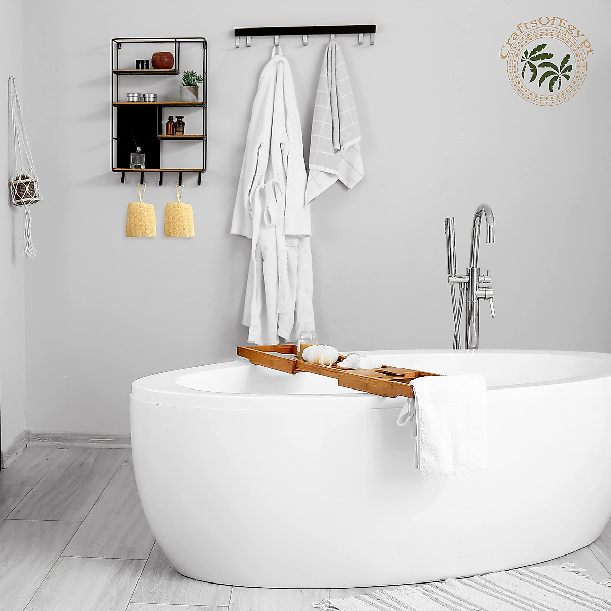 All Natural Loofah Sponge, Pack of 3 Real Egyptian Bath & Shower Exfoliating Loofa Scrubber Sponges for Face, Back & Body, Eco Friendly, No Toxic Chemicals, 6" x 6" by Crafts of Egypt