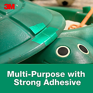 3M Multi-Use Colored Duct Tape, Green with Strong Adhesive and Water-Resistant Backing, Multi-Surface 3M Duct Tape for Indoor and Outdoor Use, 1.88 Inches x 20 Yards, 1 Roll (3920-GR)