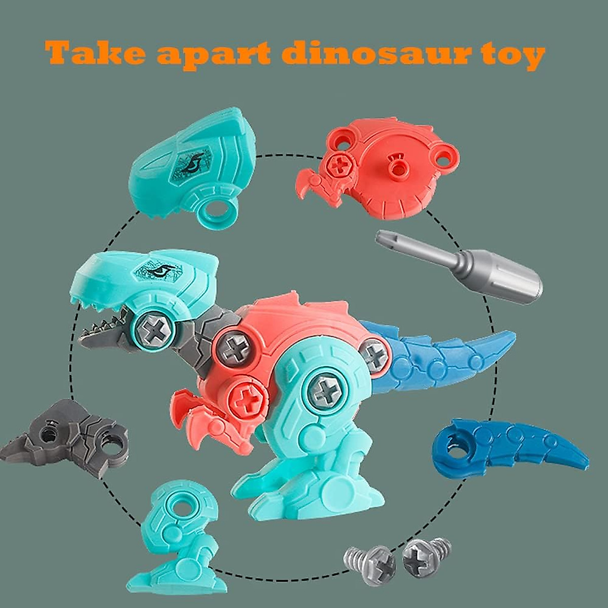 BEIGUO 4 Pack Jumbo Dinosaur Eggs with Take Apart Dinosaur Toys Building Toys for Kids Boys Girls Easter Basket Stuffers Gifts