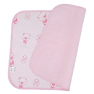 Cartoon Waterproof Changing Pads Breathable Leak-Proof Baby Urine Pad Mat Reusable Mattress Sheet Protector Pad Washable Incontinence Bed Pad for Bed Wetting Cute Bear Toddler Soft Cotton Urine Pad