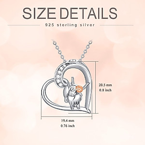 YAFEINI Highland Cow Necklace Sterling Silver Cow Pendant Charm Jewelry Gifts for Women