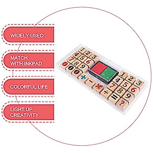 STOBOK Wood Toys 3 Sets Wood kidcraft playset playset DIY Stamp Wooden for Card Making Planner Stamp Bamboo Number Signet Number Stamper self Made Teaching Supplies Kids Stamps