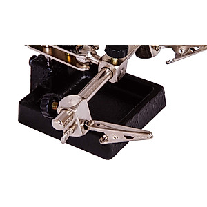 Levenhuk Zeno Refit ZF21 2X / 6X Magnifier with Third Helping Hand, LED Light, Alligator Clips, Soldering Iron Holder and Accessory Tray