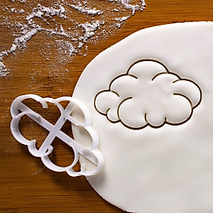 Set of 3 Baby Shower themed cookie cutters (Designs: Hot Air Balloon, Fluffy Cloud, and Blimp), 3 pieces - Bakerlogy
