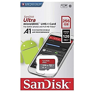 SanDisk Ultra 256GB Memory Card Works with Samsung Tab A7 Lite, Tab S7 FE, Tab S7 FE 5G Galaxy Tablet (SDSQUA4-256G-GN6MN) UHS-I Bundle with (1) Everything But Stromboli SD & MicroSDXC Card Reader