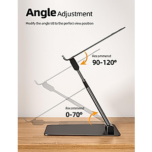 Nulaxy Laptop Stand for Desk, Ergonomic Sit to Stand Laptop Holder Convertor, Adjustable Height from 1.18" to 21", Supports up to 22lbs, Compatible with MacBook, All Laptops Computer Tablets 10-17"