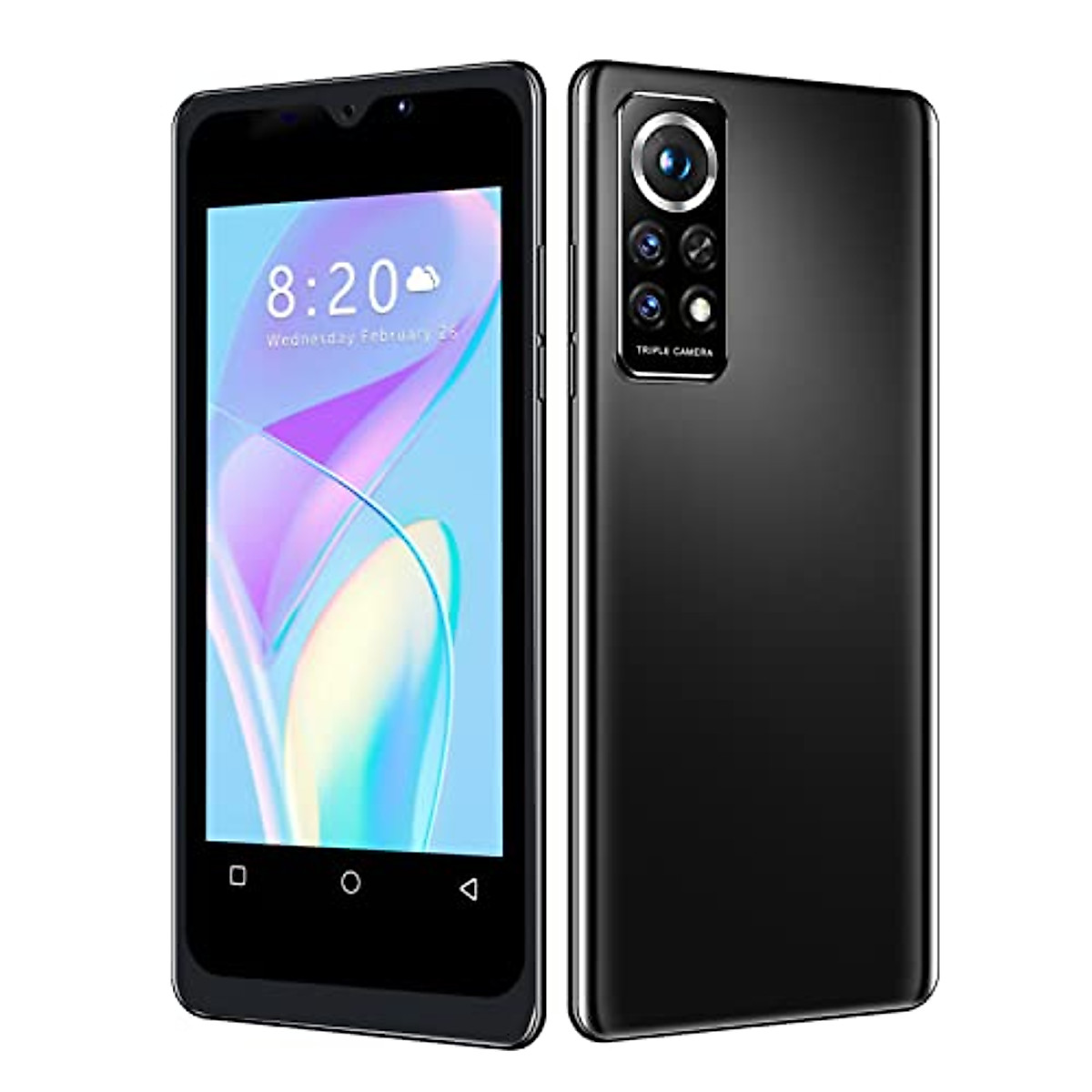 ASHATA Smart Phone,Dual Card 512MB RAM 4GB ROM Unlocked Cell Phone,Mobile Phone HOT 11S Smartphone with 4.5inch Screen,110‑240V(US)