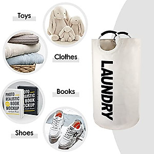 BNDX Laundry Baskets -115L,Waterproof Laundry Hamper-Large Clothes Hampers for Bedroom, Bathroom, Dorm, Toys-(Beige)