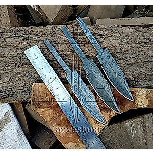 Handmade Damascus Steel Skinner Blank Blades 9 Inches With Twist Pattern