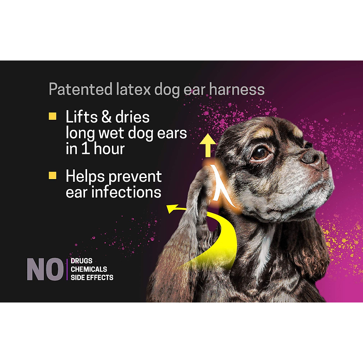 Dog Harness for Ear Care 3-Pack: Fits All Dogs with Long, Floppy Ears