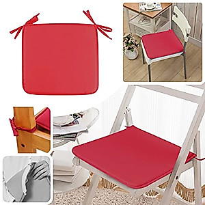 TUNKENCE Seat Cushion Chair Cushions for Office Square Strap Garden Chair Pads Seat Cushion for Outdoor Bistros Stool Patio Dining Room 15x15 Inch