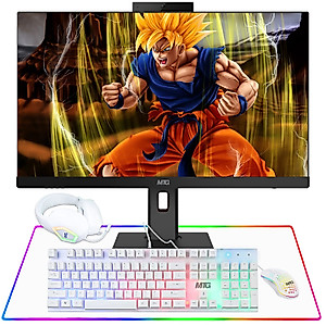Gaming All in one PC 24 Inch FHD Touchscreen, MTG Yama, Intel Core i5 10th Gen 8GB RAM, 240GB NVME, NVIDIA GT 730 4GB DDR3 Graphics, Webcam, DVD RW, Gaming Kit, Windows 11