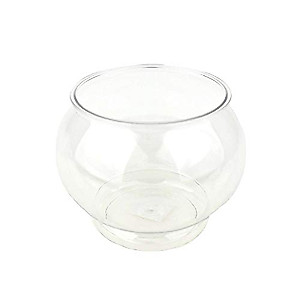 Homeford Plastic Fish Bowl Container, Clear, 4-1/2-Inch