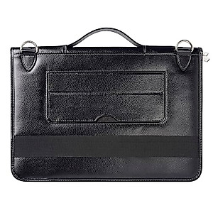 Broonel Black Leather Laptop Messenger Case - Compatible with ASUS ProArt StudioBook Pro X W730G5T