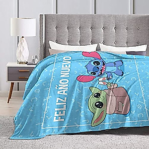 Cartoon Blanket Ultra Soft Flannel Throw Blankets for Travelling Living Room Couch Sofa Bedroom Decor Giftsa 50"x40"