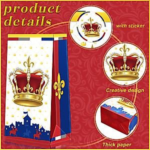 Colarr 24 Pcs Medieval Party Decorations Mini Medieval Goodie Bags Knights Decorations Medieval Party Bags Medieval Bags Medieval Stickers Castle Goody Bags for Kids Birthday Medieval Party Supplies