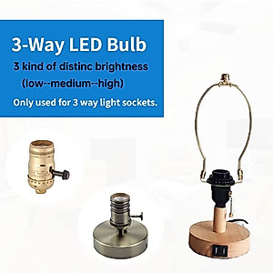TJBB UL Listed 4-Pack 3 Way Light Bulbs Soft White 3000K 50 100 150 Watt Equivalent, Perfect for Reading, Standard A19 Indoor Led Bulb, 5/10/15 Watt Energy Efficient Bulb