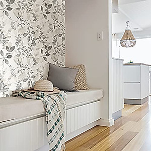 NuWallpaper NUS3144 Breezy Peel & Stick Wallpaper, Grey