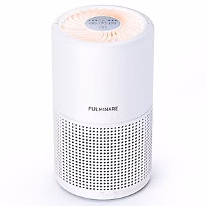 Air Purifiers for Bedroom, FULMINARE H13 True HEPA Air Filter, Quiet Air Cleaner With Night Light, Portable Small Air Purifier for Office Living Room, Remove 99.97% 0.01 Microns Dust, Smoke, Pollen