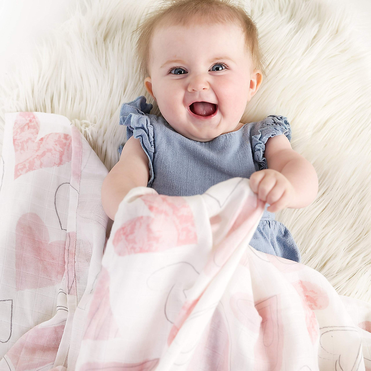 Kids N' Such Extra-Large Muslin Baby Swaddle Blanket, Mystical, 47 x 47, 3 Pack