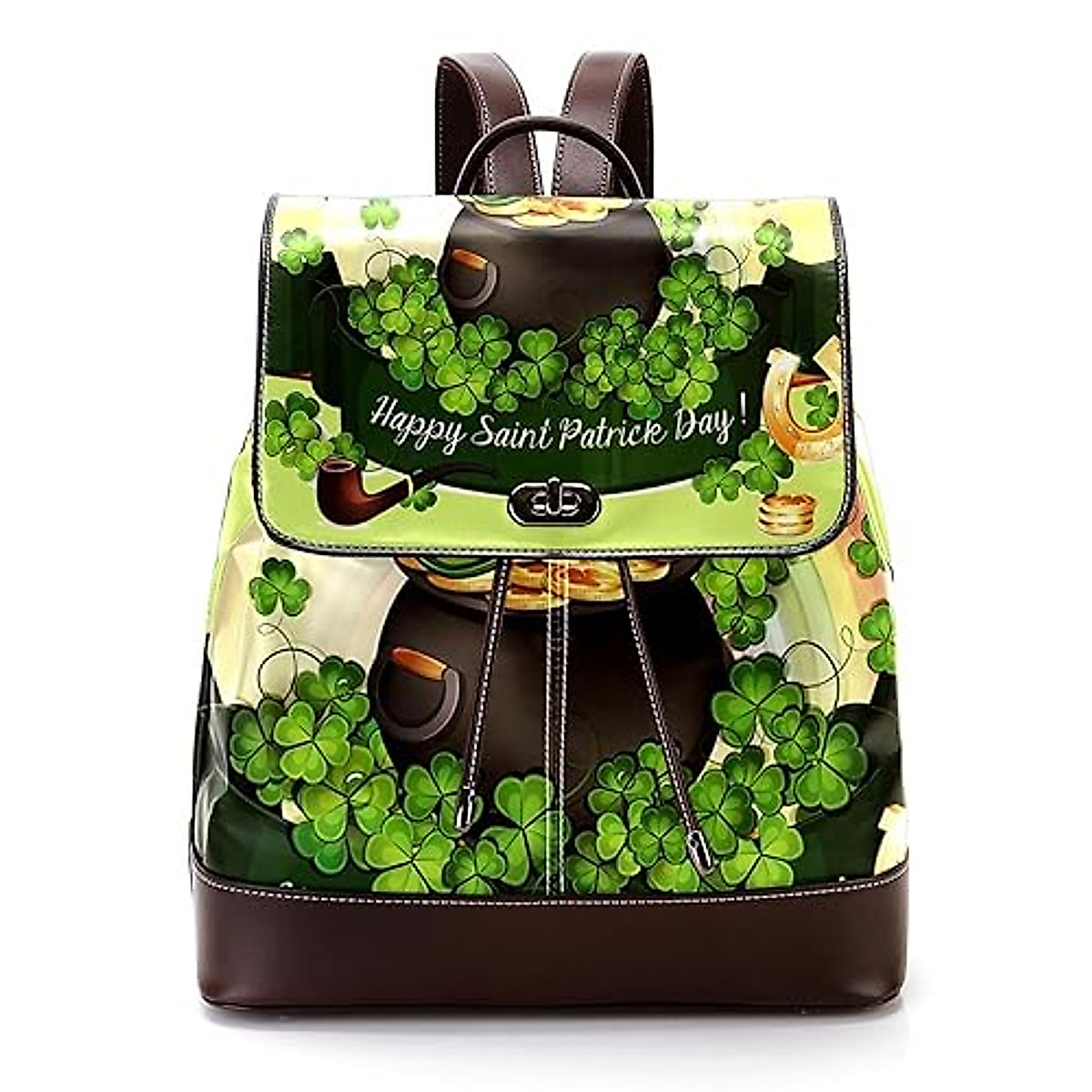 VBFOFBV Travel Backpack, Laptop Backpack for Women Men, Fashion Backpack, St. Patrick'S Day Green Plaid