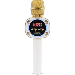 Singing Machine Official Carpool Karaoke, The Mic, Bluetooth Microphone for Cars, White (CPK545) (Renewed)