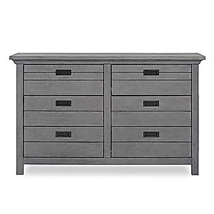Evolur Waverly Double Dresser, Rustic Grey , 54x20.25x33 Inch (Pack of 1)