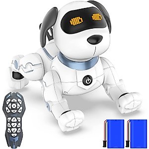 OKK Remote Control Robot Dog Toy for Kids, Programmable Smart RC Puppy, Interactive Voice & Dancing, Electronic Pets Gift