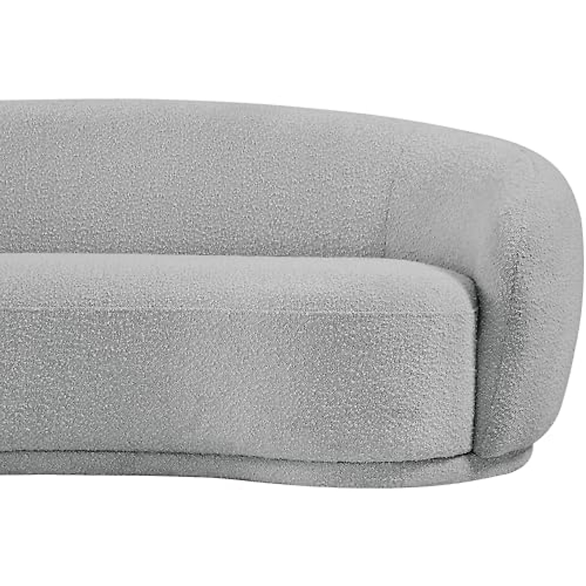 Meridian Furniture 693Grey-L Hyde Collection Modern | Contemporary Boucle Fabric Upholstered Loveseat, Grey, 64" W x 38" D x 27.5" H