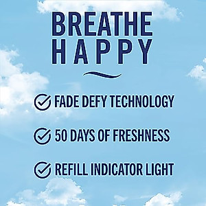 Febreze Plug In Air Fresheners, Linen & Sky Scent, Odor Fighter for Strong Odors, 1 Warmer + 2 Oil Refills- Pack of 2