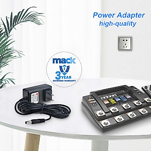 PK Power PW-CT-9V DC Power Adapter –Minimize Need to Change Batteries on Pedalboard and Other Devices Requiring 9V – 1000mA Max Current – Center Negative with 6.6FT Cord Power Supply