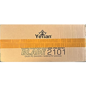 YEYIAN Blade 2101 Gaming PC Case, Acrylic Mid Tower ATX/Micro ATX, LED Fans, SPCC Chassis, Metal Mesh Air Flow, 3 USB/Audio Ports, 16.33"x7.08"x18.85", ROHS CE Certified, Black