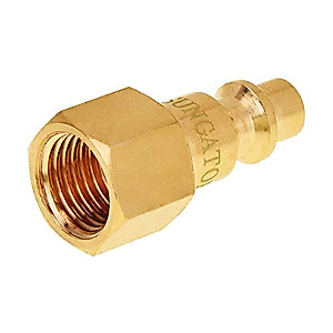 SUNGATOR Air Coupler and Plug Kit, Quick Connector Air Fittings, 1/4 Inch NPT Industrial Brass Air Hose Fitting (8-Piece)