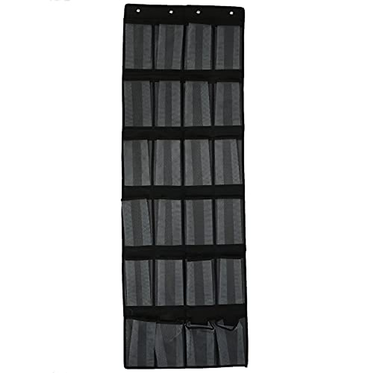 OUHUAN Over The Door, Clear Shoe, Fabric Closet Bag, 24 Mesh Pockets Door Shoe Holder