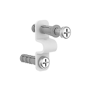 ClosetMaid 7561 Shelf Clips for Concrete Installation, 12-Pack , White