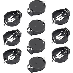 Fielect 10Pcs CR2450 Coin Cell Button Battery Holder Socket Container Case